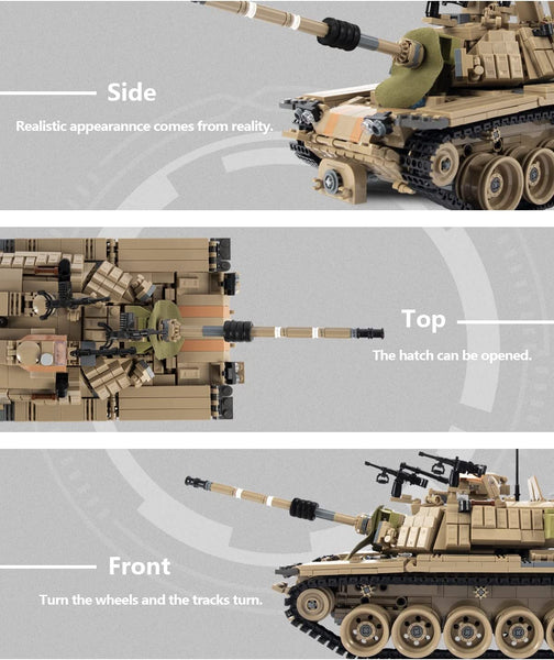 dOvOb M60 Tank Building Blocks Set, 1753 Pieces Bricks, Compatible wit ...